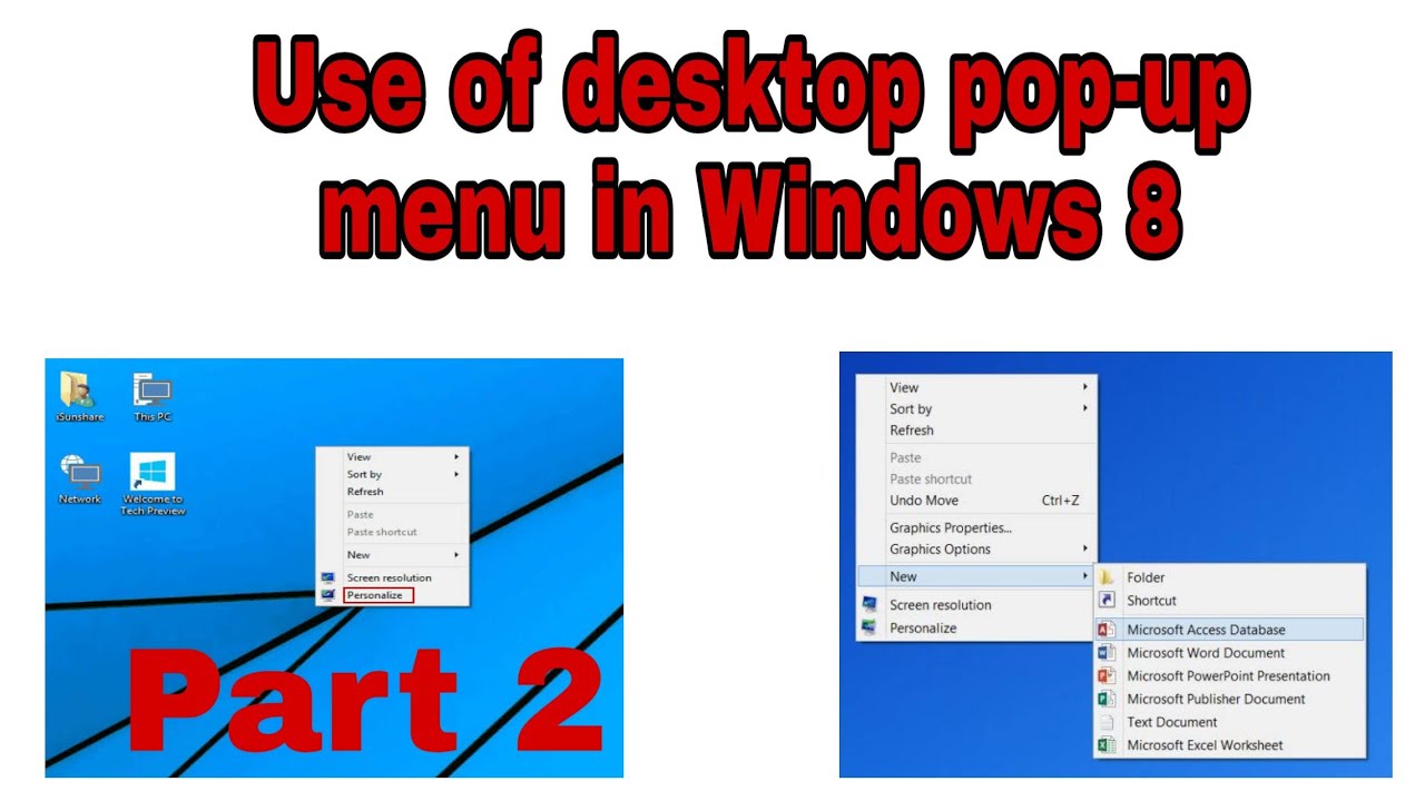 Use Of Desktop Pop up Menu In Computer Video Part 2 By Bilal Shah HD use-of-desktop-pop-up-menu-in-computer-video-part-2-by-bilal-shah-hd