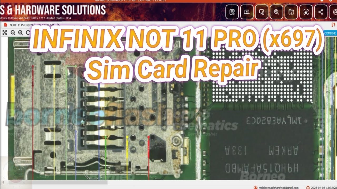 INFINIX NOT 11 PRO (x697) Sim Card Repair Solution Diagram - YouTube
