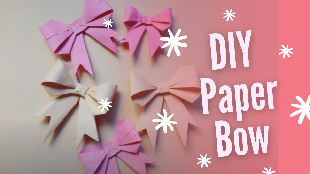 Easy Paper Bow | Origami - How to fold a paper Bow/Ribbon ♥︎ Paper ...