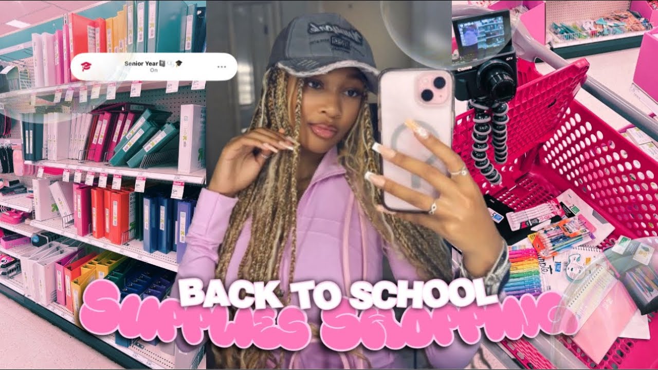 BACK TO SCHOOL SUPPLIES SHOPPING + HAUL 2024 📓🛒🫧 | senior year edition ...