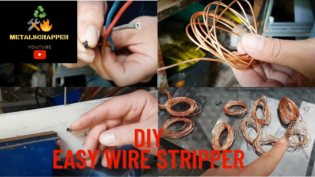 DIY stripping copper cable cheap and easy part 2 - scrapping - YouTube
