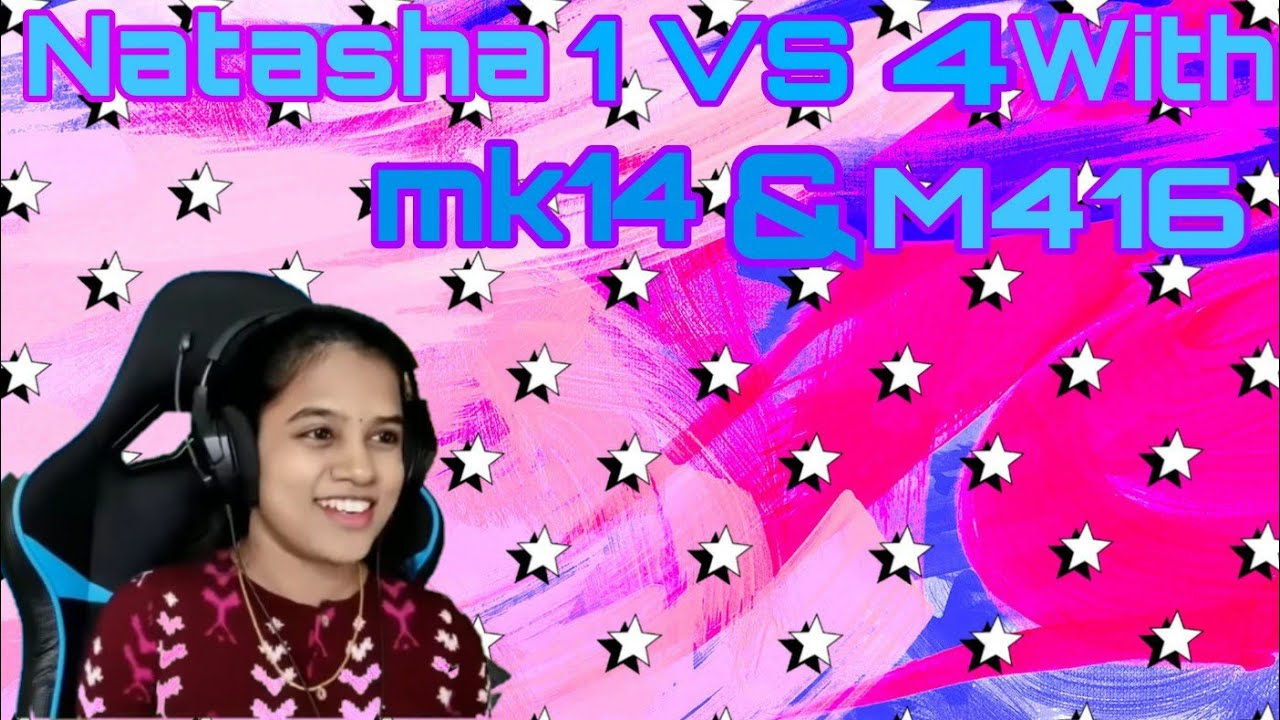Natasha gaming 1 vs 4 with M416 & Mk14 - YouTube