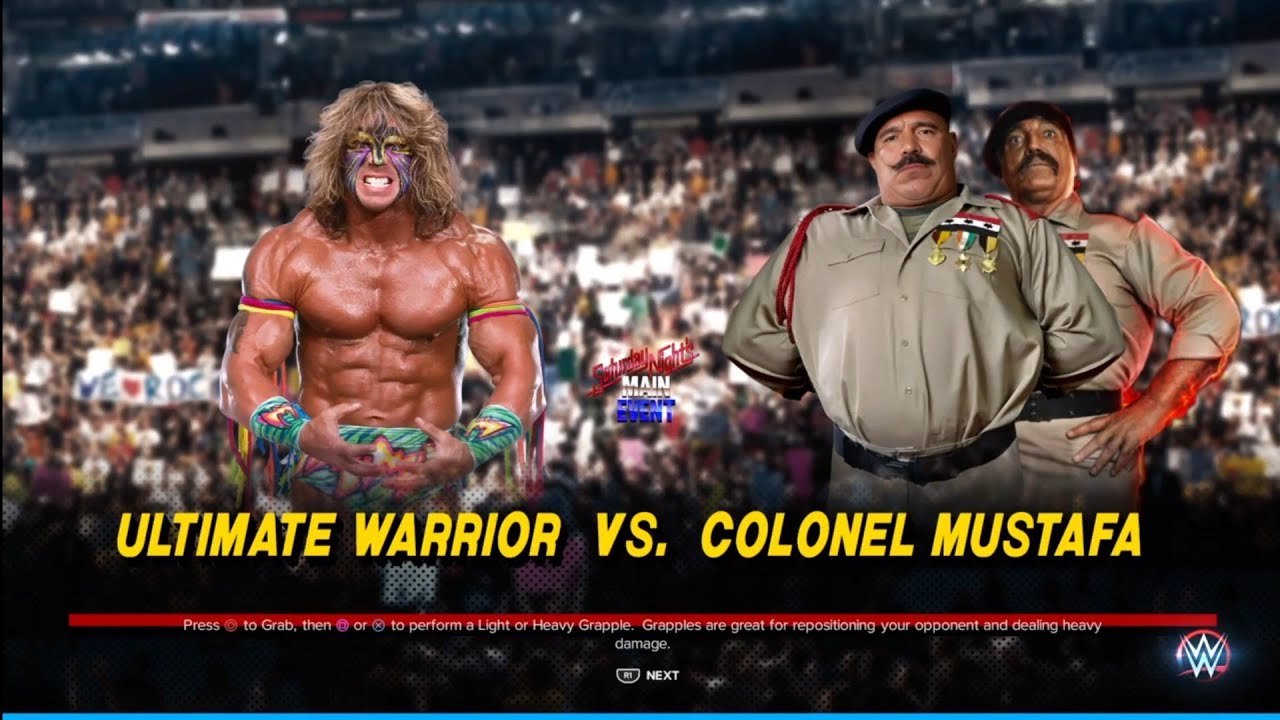 Ultimate Warrior vs Colonel Mustafa SNME. WWE 2K23 - YouTube
