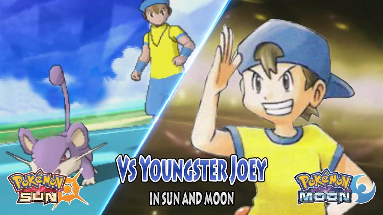 Pokemon Sun and Moon: Trainer Sun Vs Youngster Joey (Top Percentage ...