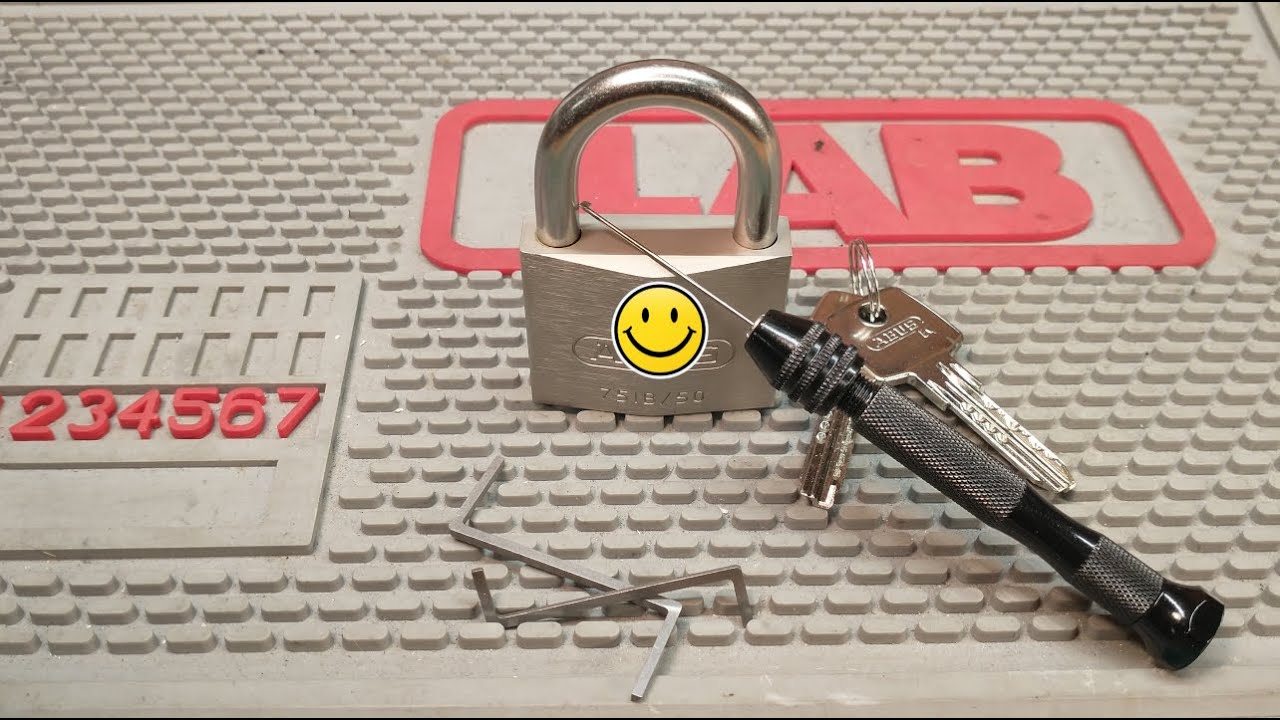 Abus 75IB/50 Dimple padlock Picked w/DIY Tool - YouTube