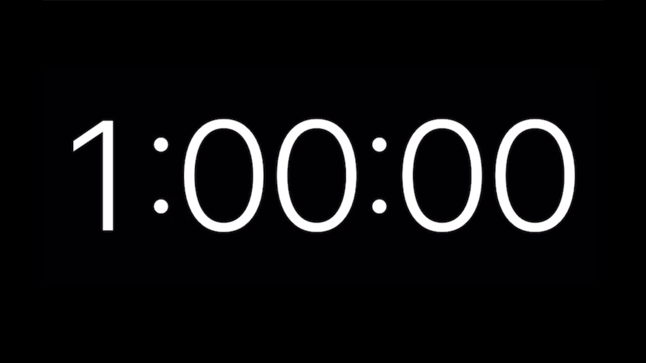 1 hour countdown timer : นับเวลาถอยหลัง 1 ชั่วโมง - YouTube