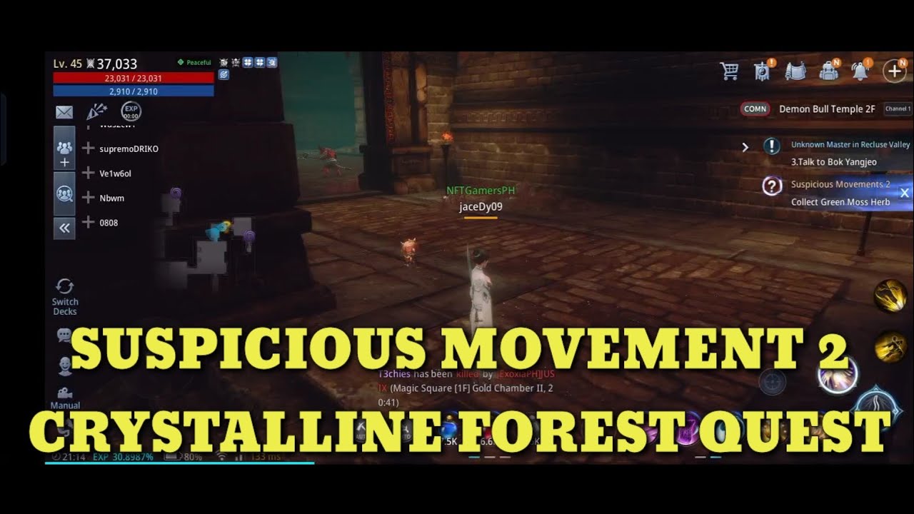 SUSPICIOUS MOVEMENT 2 MIR4 CRYSTALLINE FOREST QUEST - YouTube