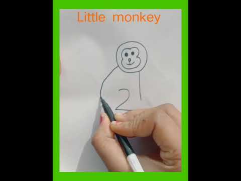 How To make a Little Monkey। easy step to make monkey। monkey drawing ...