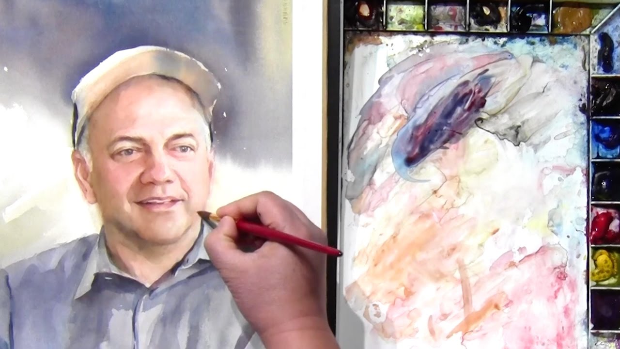 Portrait #26 - Watercolor Painting of a Man - YouTube