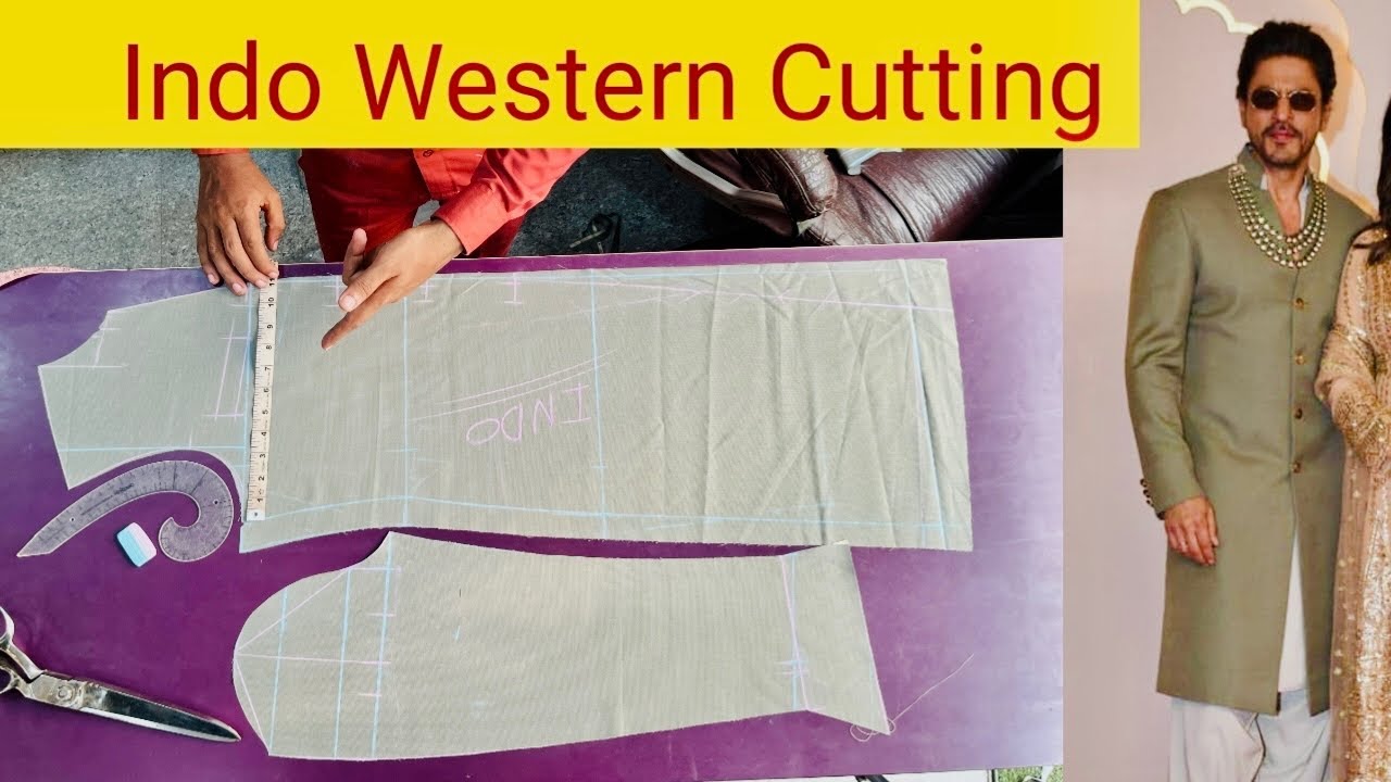 Indo Western Cutting And Stitching | Sherwani Cutting And Stitching ...