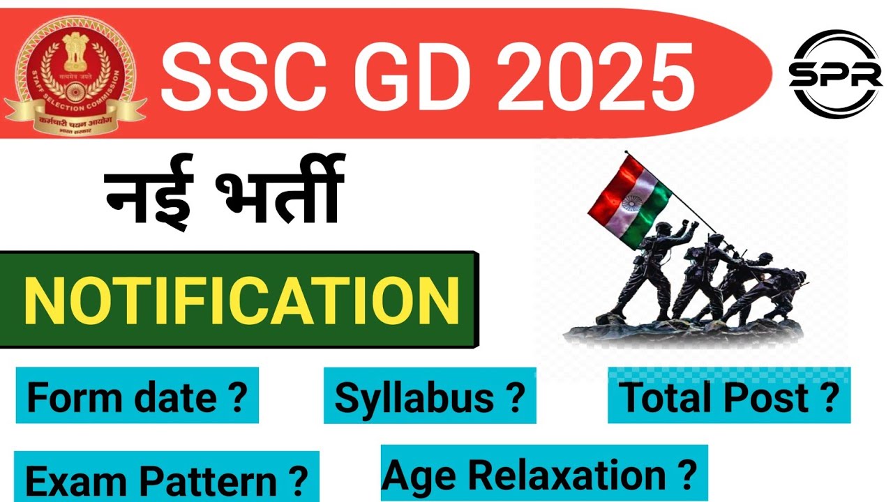 SSC GD 2025 Notification | SSC GD New Vacancy 2025 | SSC GD Syllabus ...