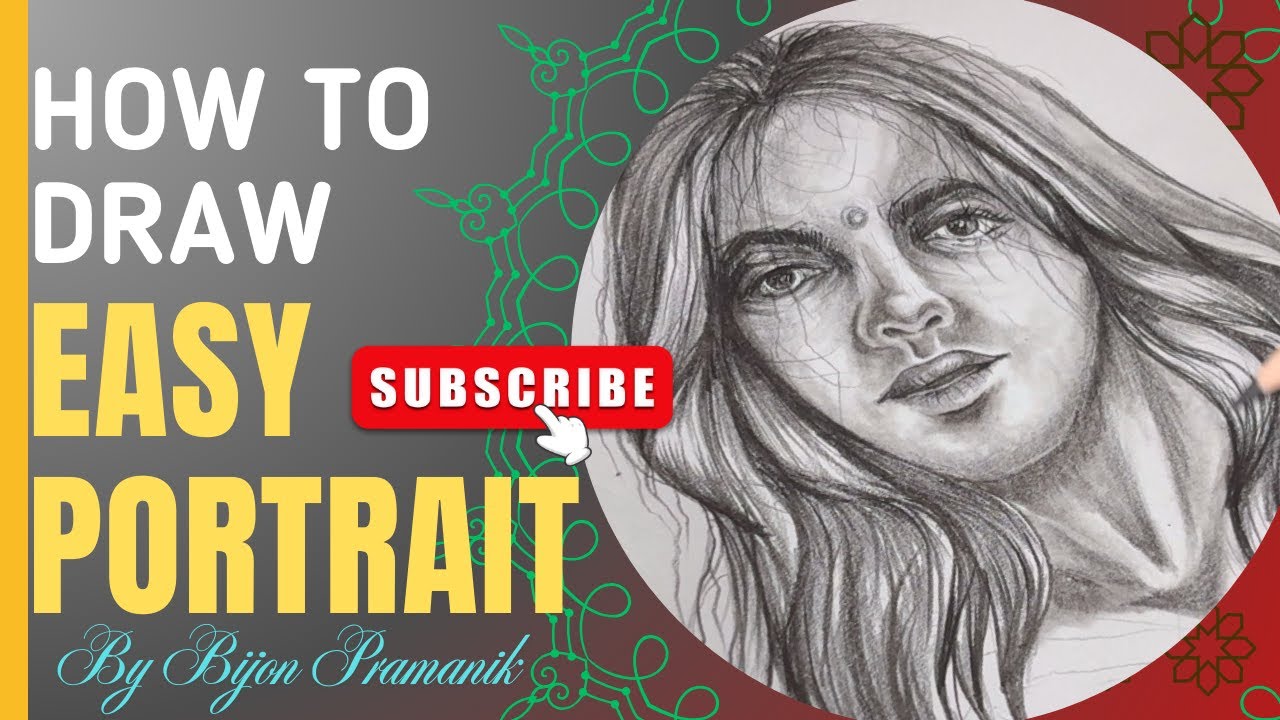 Easy Portrait Drawing Hacks | Draw Beautiful Portraits with Simple ...