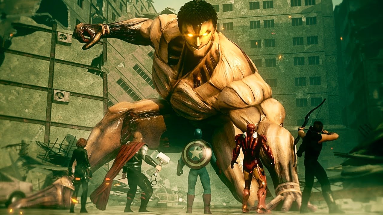 ATTACK ON TITAN: Marvel’s AVENGERS vs Armored Titan | EPIC Crossover ...