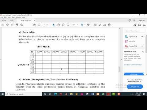 What-if-analysis: Data table - YouTube