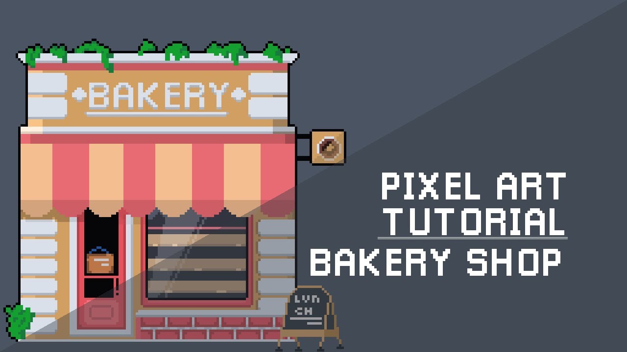 Satisfy Your Pixel Cravings! 🍪 Bakery Shop Pixel Art Tutorial 🍰Bakery ...