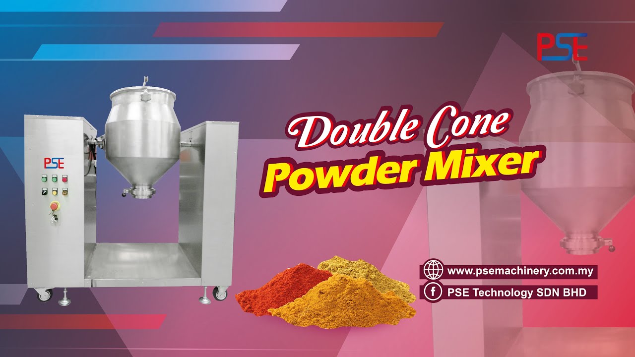 Stainless Steel Double Cone Powder Mixer - YouTube