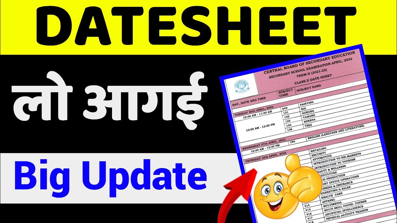 CBSE Biggest Good News 🥰| CBSE Released Exam Datesheet 🔥| Class 10/12 ...