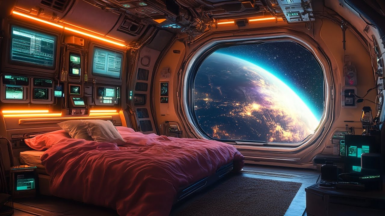 Scarlet Cosmos Journey | Deep Space Sleep Sounds | Relaxing 4K Ambience ...