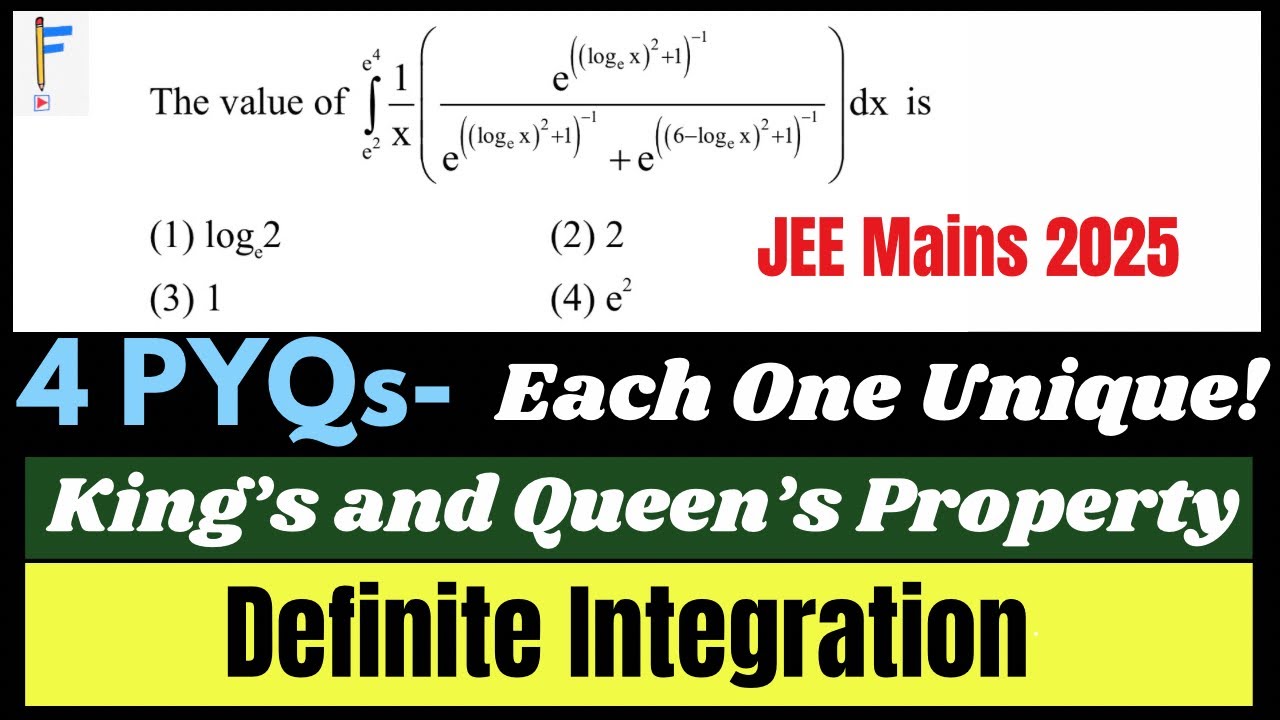 4 Special Definite Integration Questions from JEE Mains 2025! | King’s ...