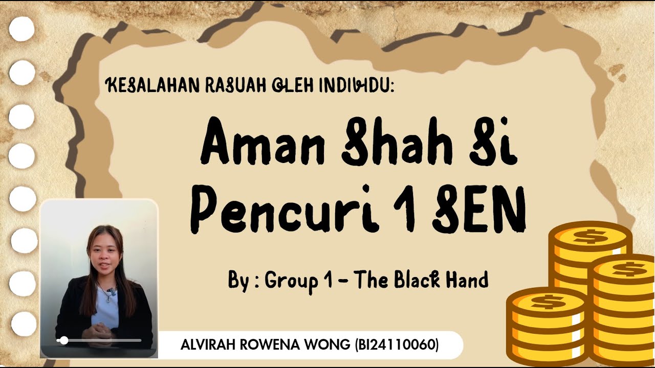 TUGASAN PEMBENTANGAN SLIDE: KES AMAN SHAH SI PENCURI 1 SEN (KIAR) - KUMPULAN 1 (SEKYEN 101 ...