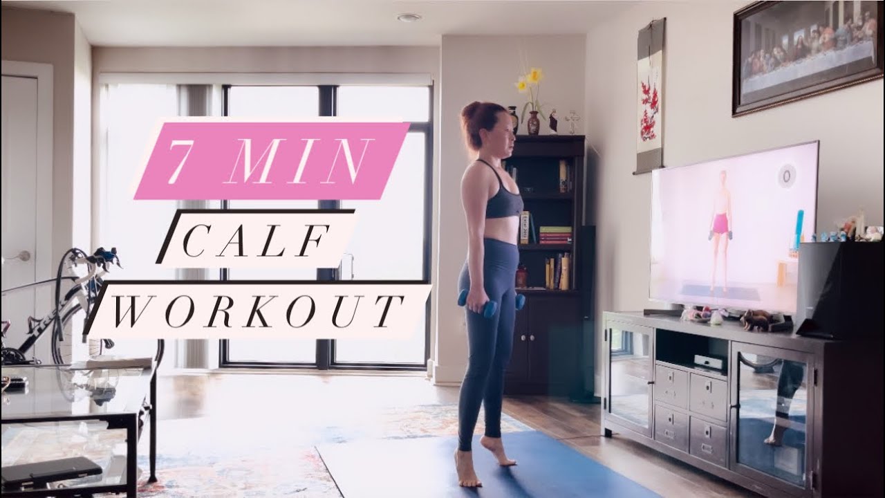 7 MIN CALF WORKOUT (Long & Lean Dancer Calves with Dumbbells) - YouTube