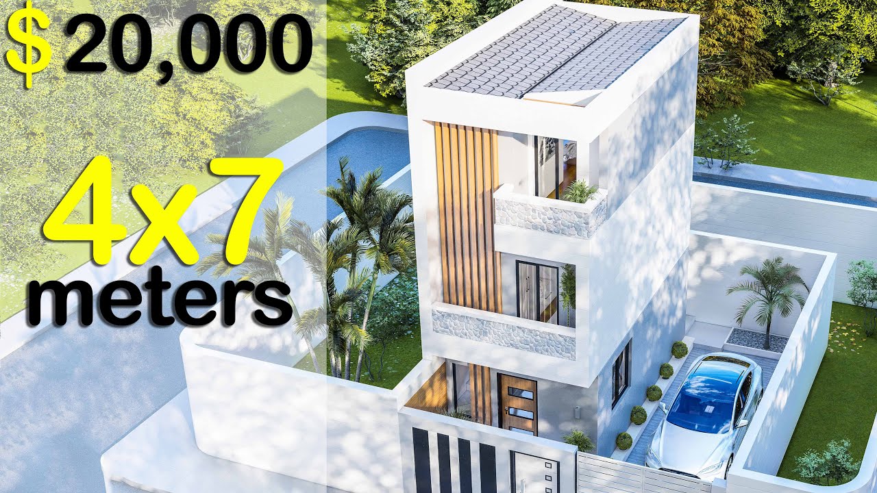 (4x7 Meters) 3 Story House Design | 3 Bedrooms - YouTube