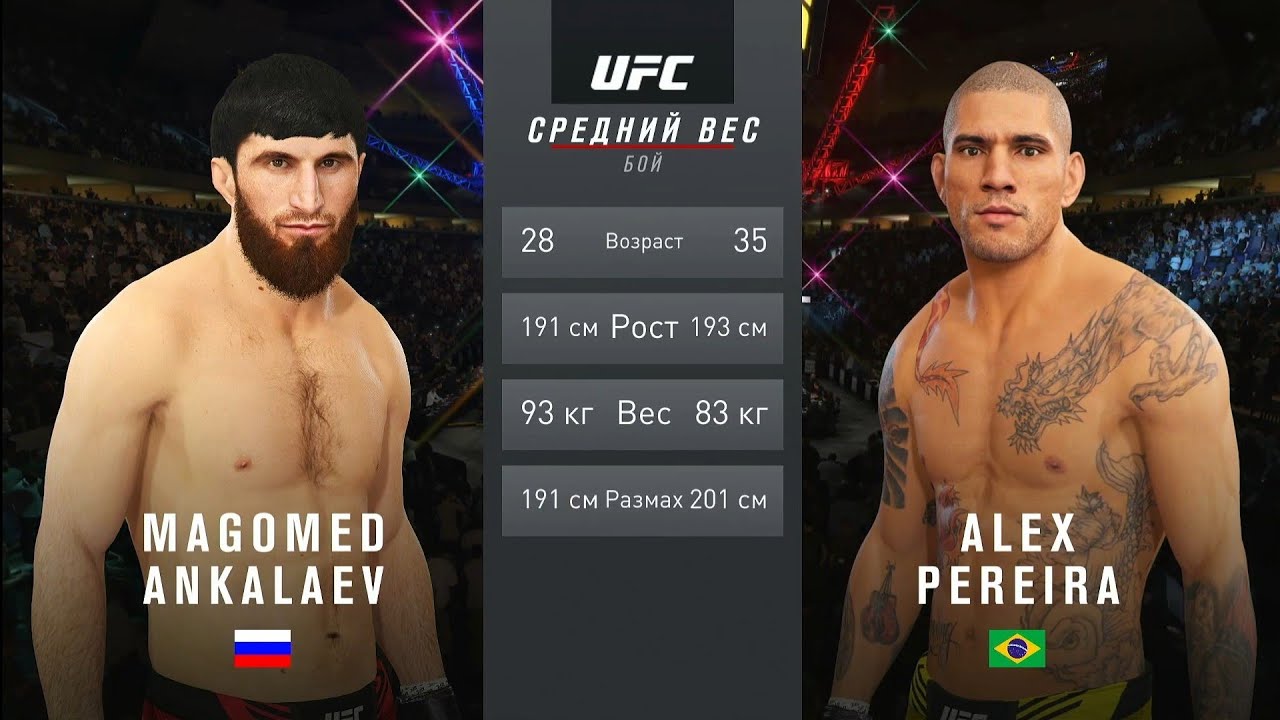 Magomed Ankalaev vs Alex Pereira CPU vs CPU UFC 4 - YouTube