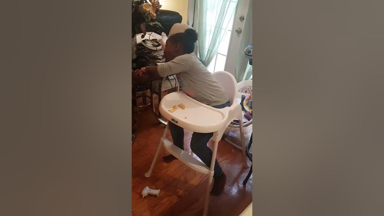 S Girl Stuck In High Chair Youtube
