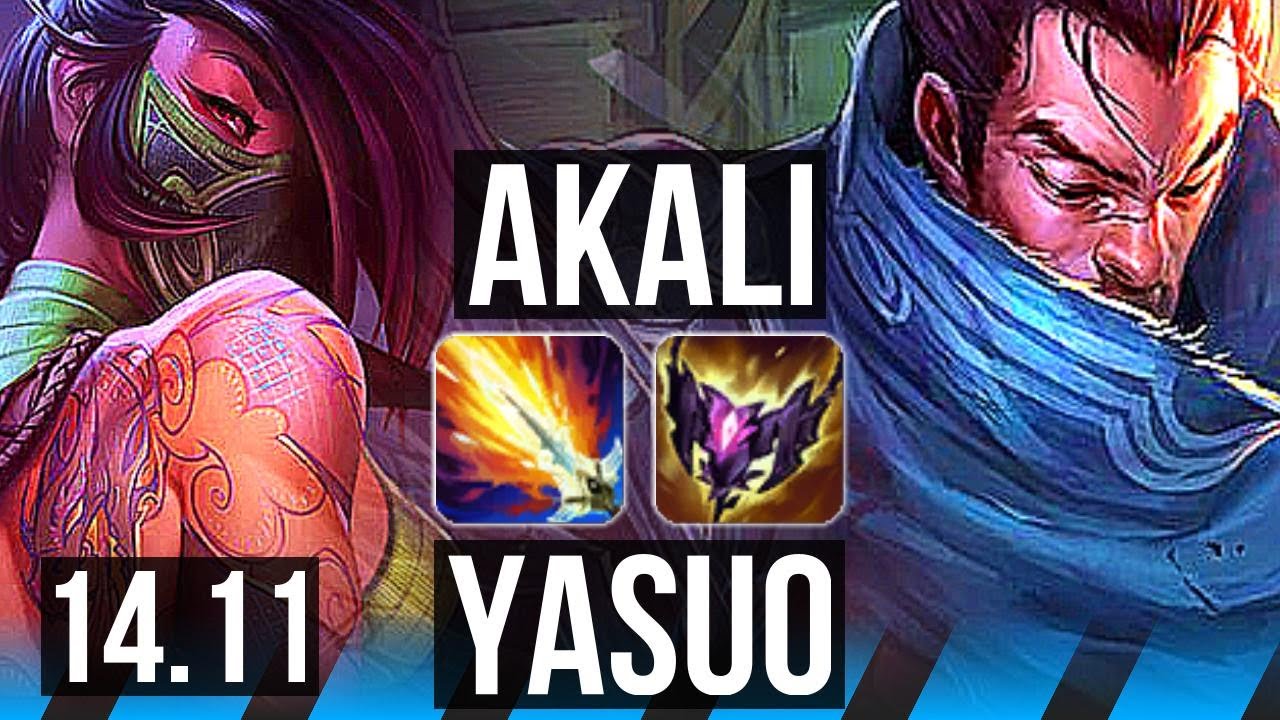AKALI vs YASUO (MID) | 8 solo kills, 1700+ games, Godlike, 12/3/4 | KR ...