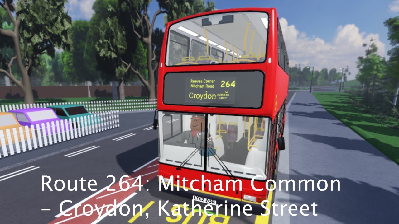 {60 FPS} {ROBLOX CROYDON V1.2} Route 264: Mitcham Common - Croydon ...