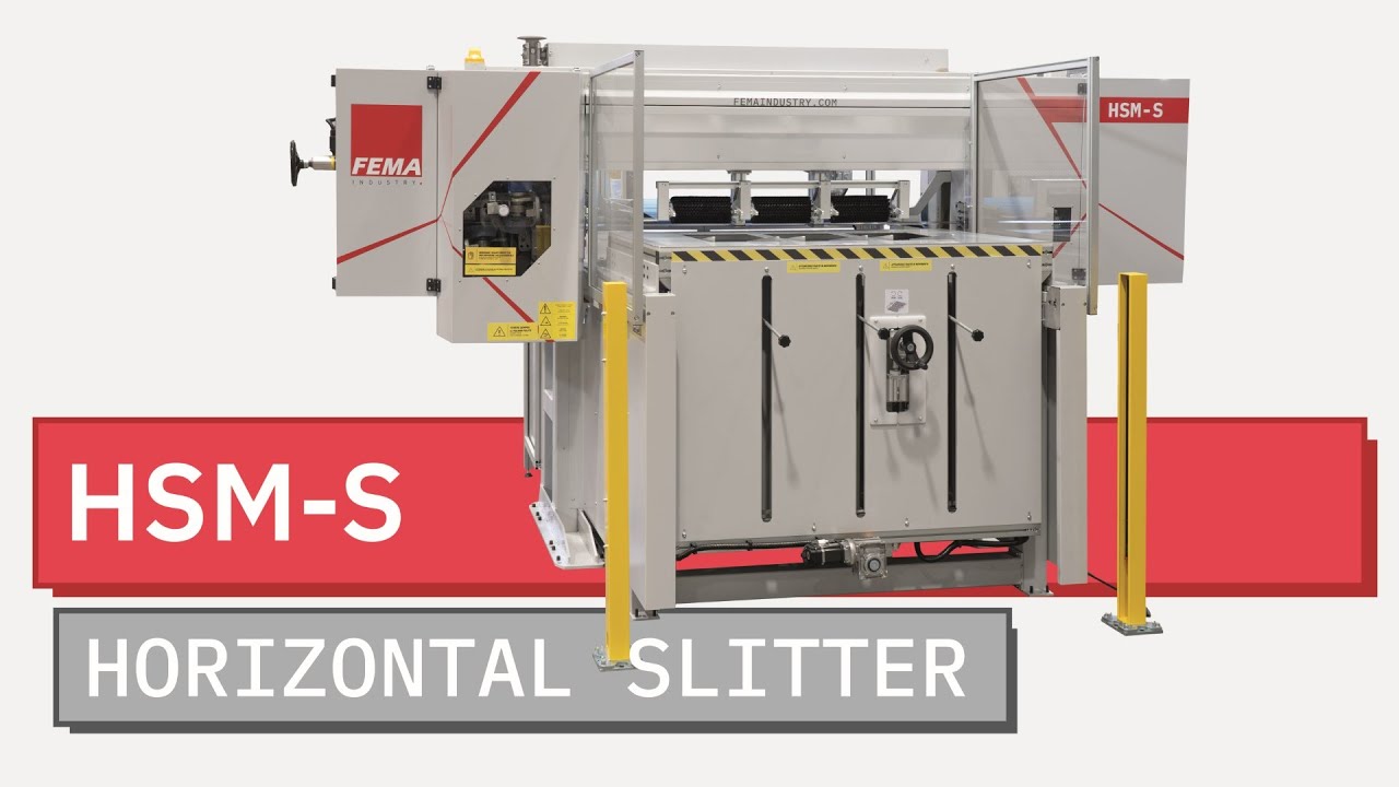 HSM-S - Horizontal slitting machine for soles - FEMA INDUSTRY - YouTube