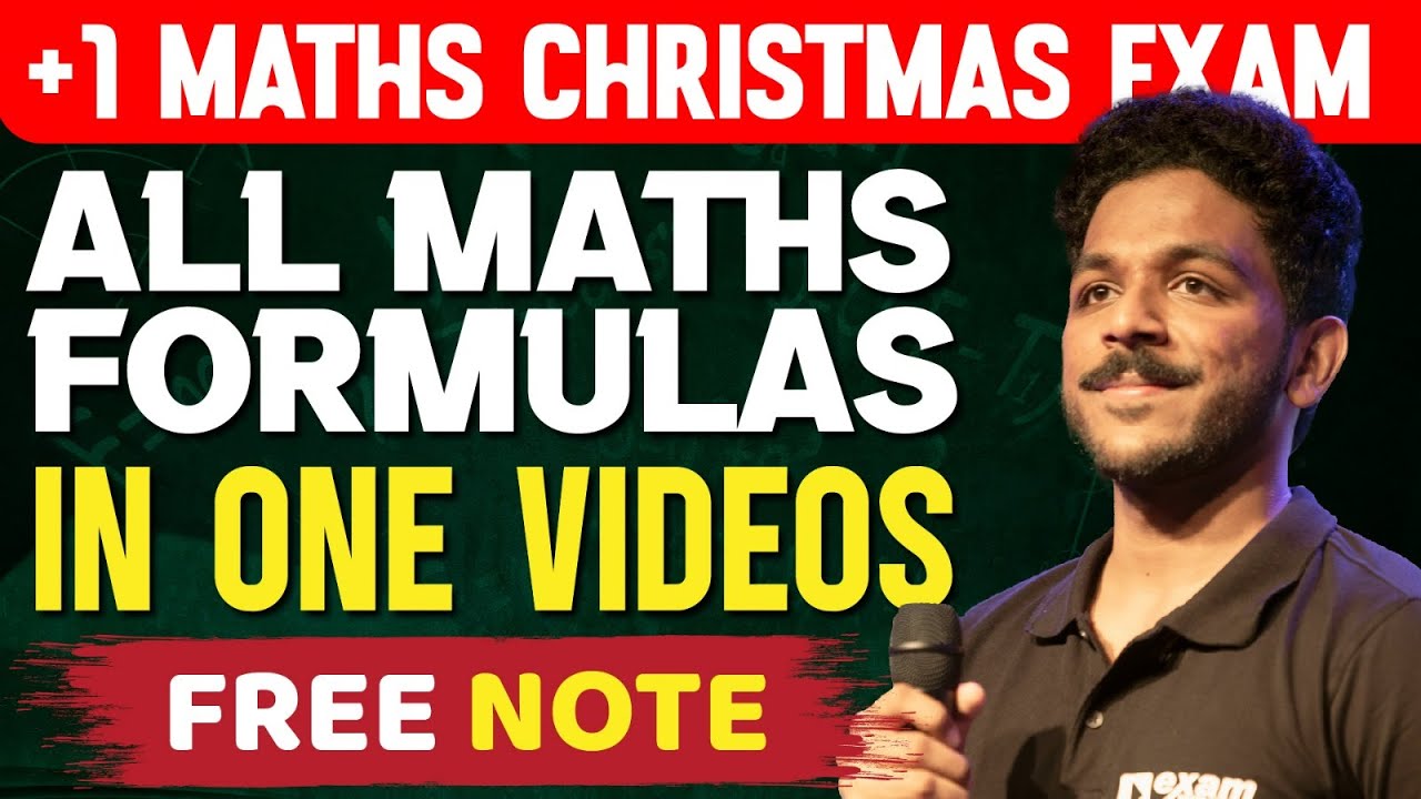 Maths - All Formulas in One Video | Plus One Maths - YouTube