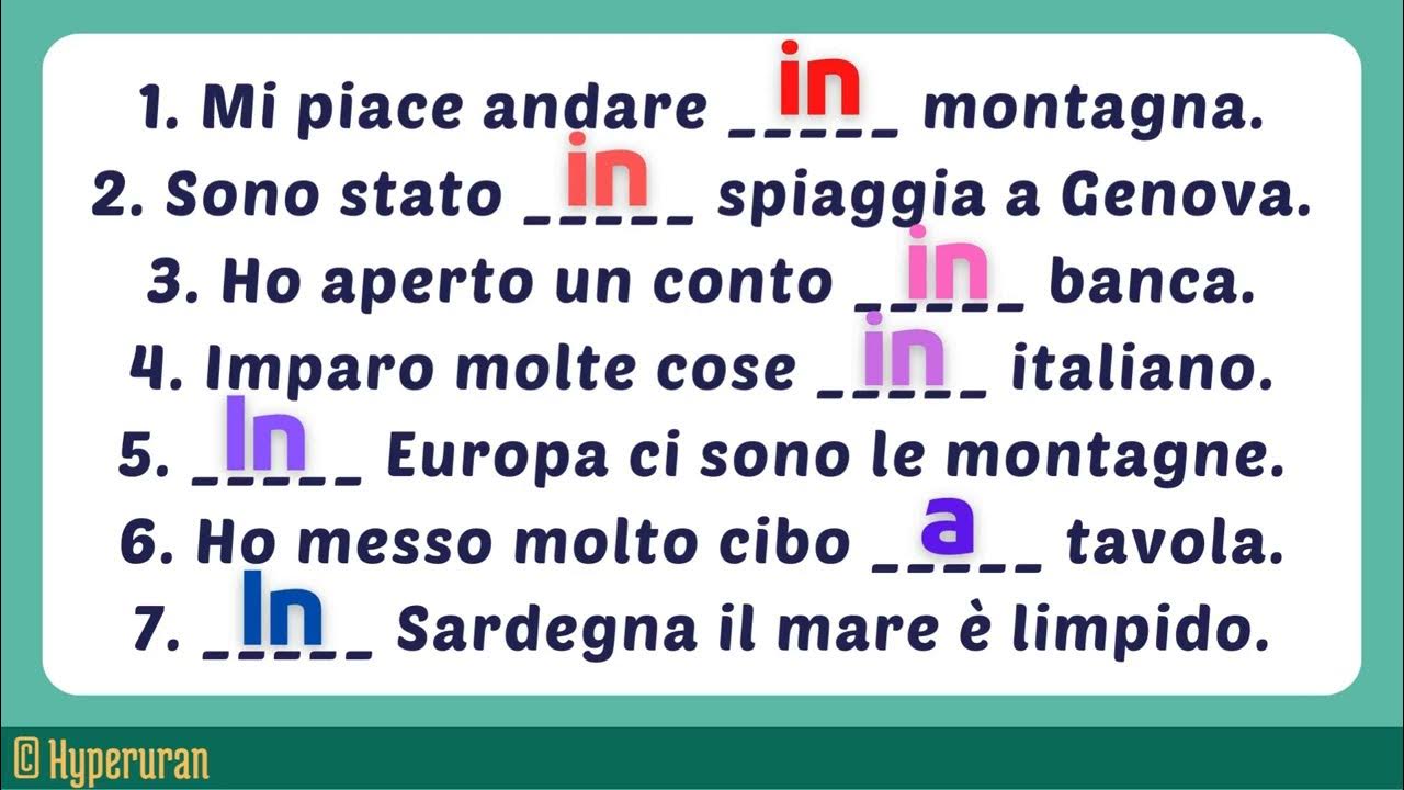 Italian how to prepare for a language exam | Guided exercises/tutorials ...