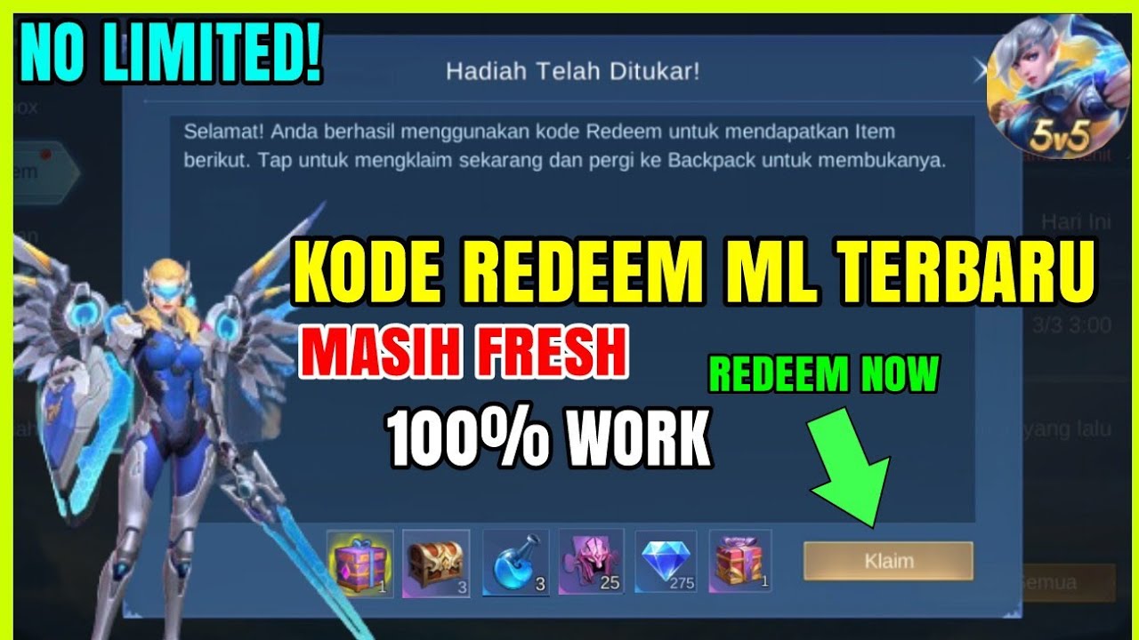 New Code Redeem Mobile Legends Today 14 Juli 2024| kode Redem ml today ...
