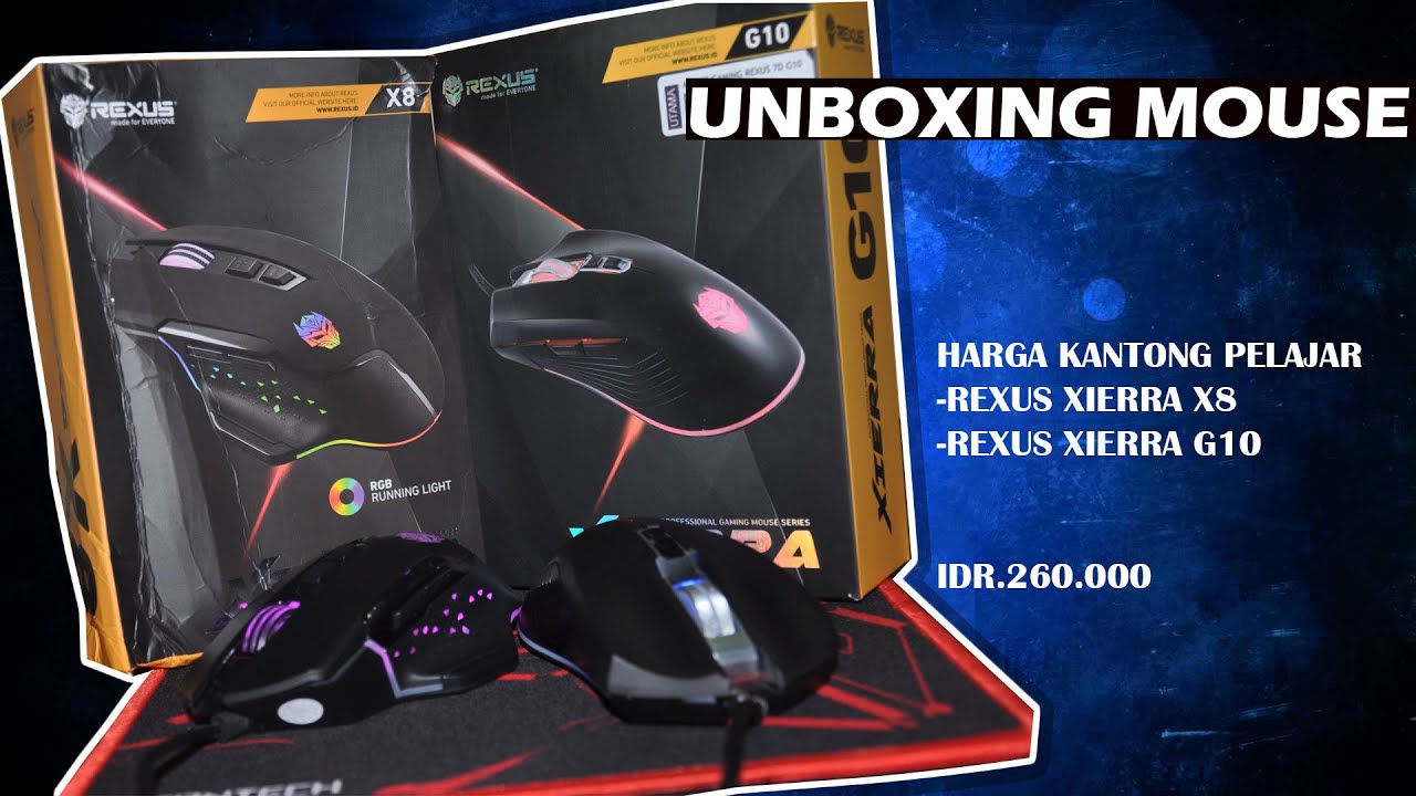 [UNBOXING]MOUSE REXUS XIERRA X8 & REXUS XIERRA G10 - YouTube