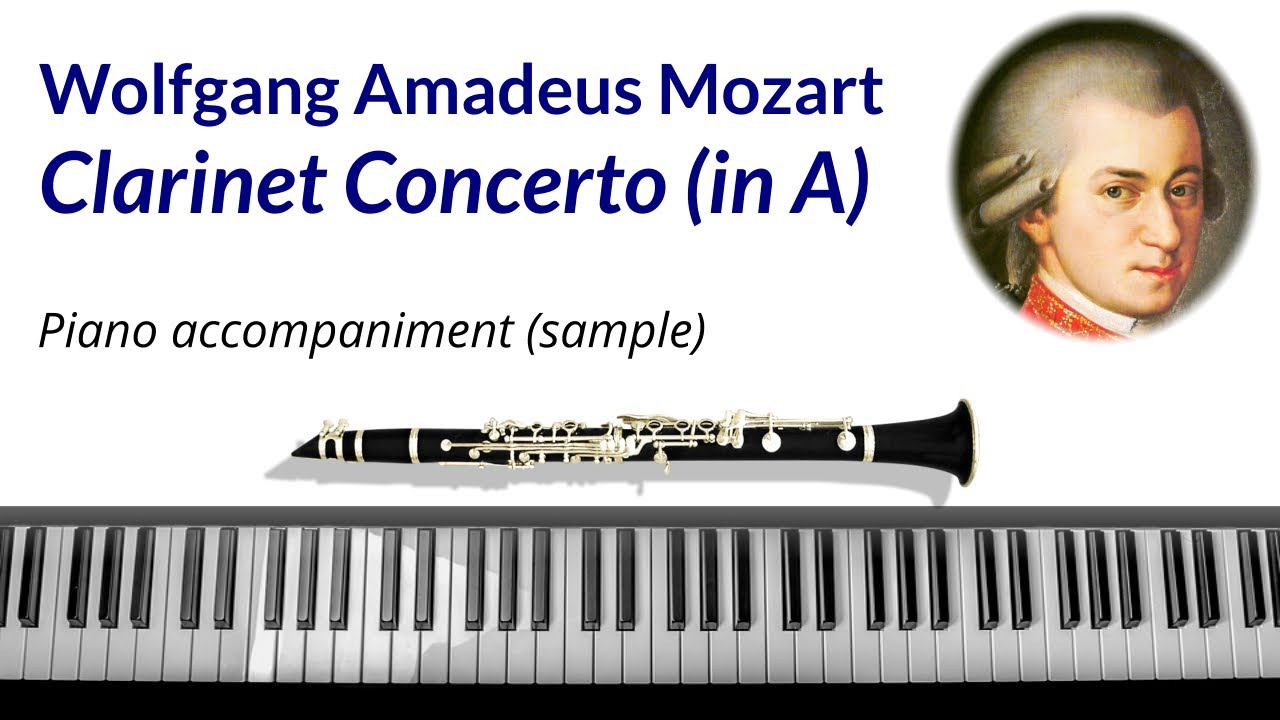 Mozart Clarinet Concerto in A - piano accompaniment backing tracks ...