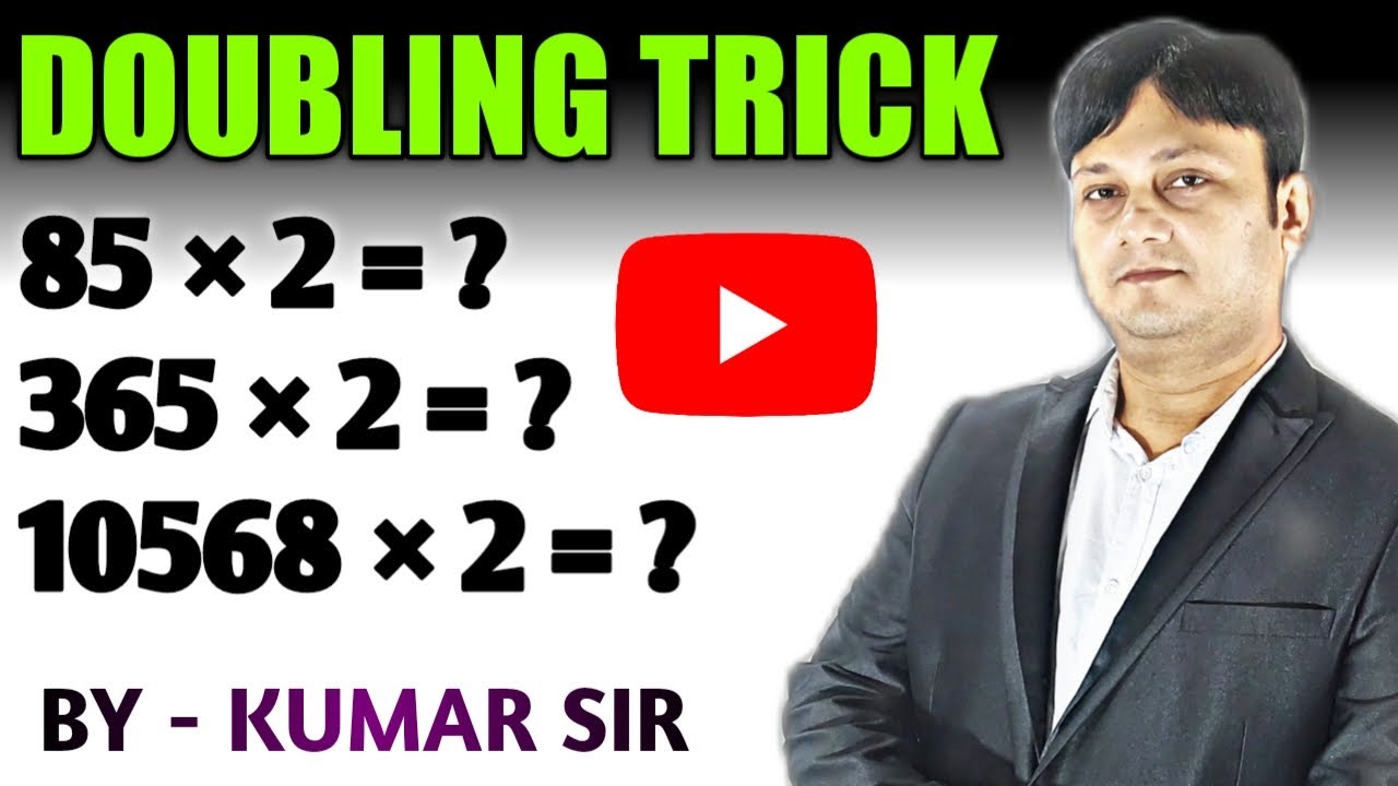 Doubling Trick | Vedic Math | How To Double Any Number ...