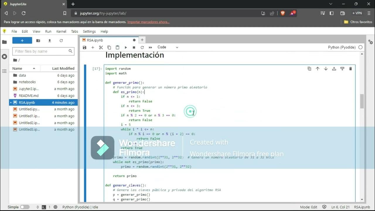 Algortimo RSA en python - YouTube