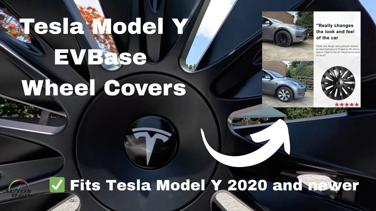 📌 Tesla Model Y 19" Matte EVBase Wheel Covers! Gemini Hubcaps 4PCS ...