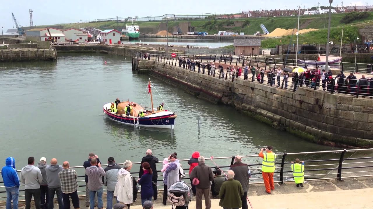 George Elmy Lifeboat heads for its trailor - YouTube