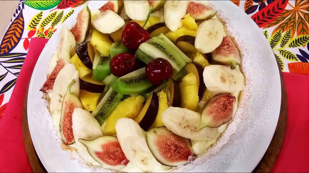 Tarta frutal con crema diplomata - YouTube