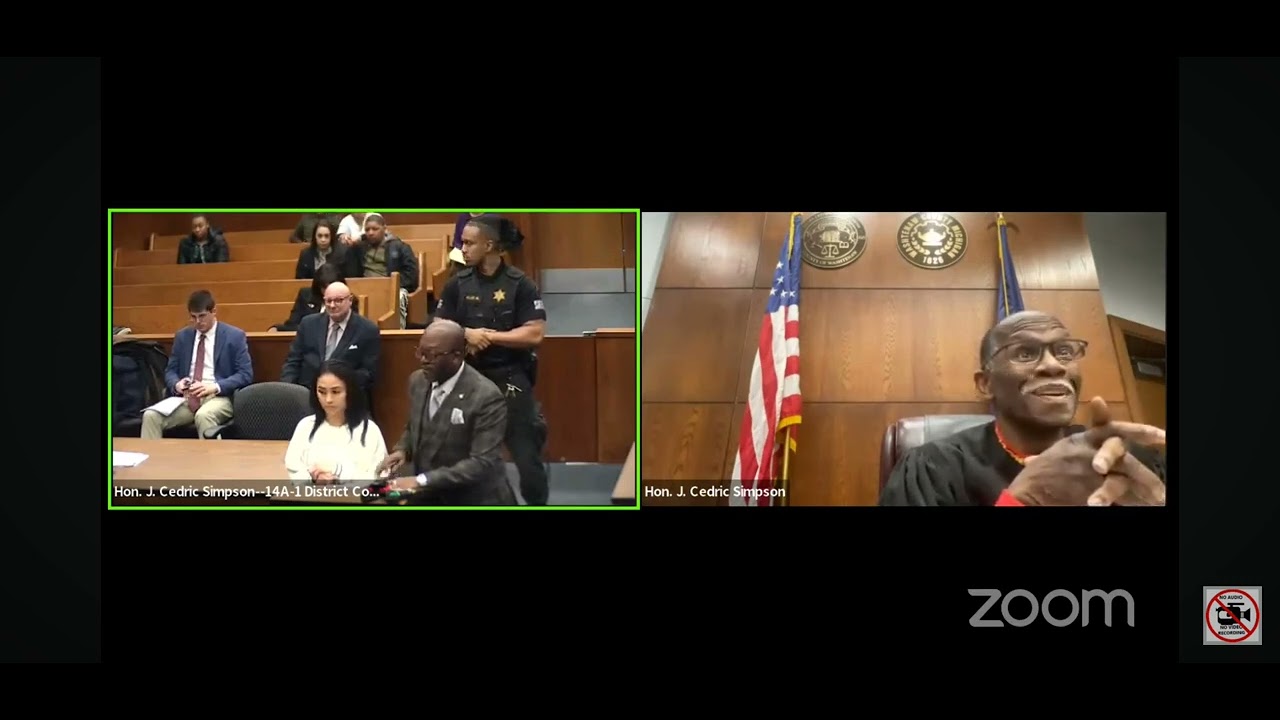 Do not lie to judge hon j Cedric Simpson or you will end up behind the ...