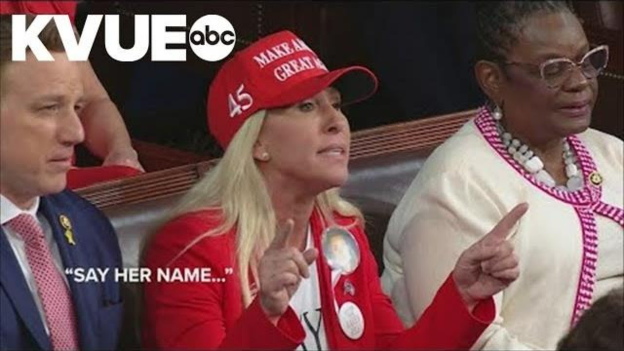 U.S. Rep. Marjorie Taylor Greene heckles President Biden during State ...