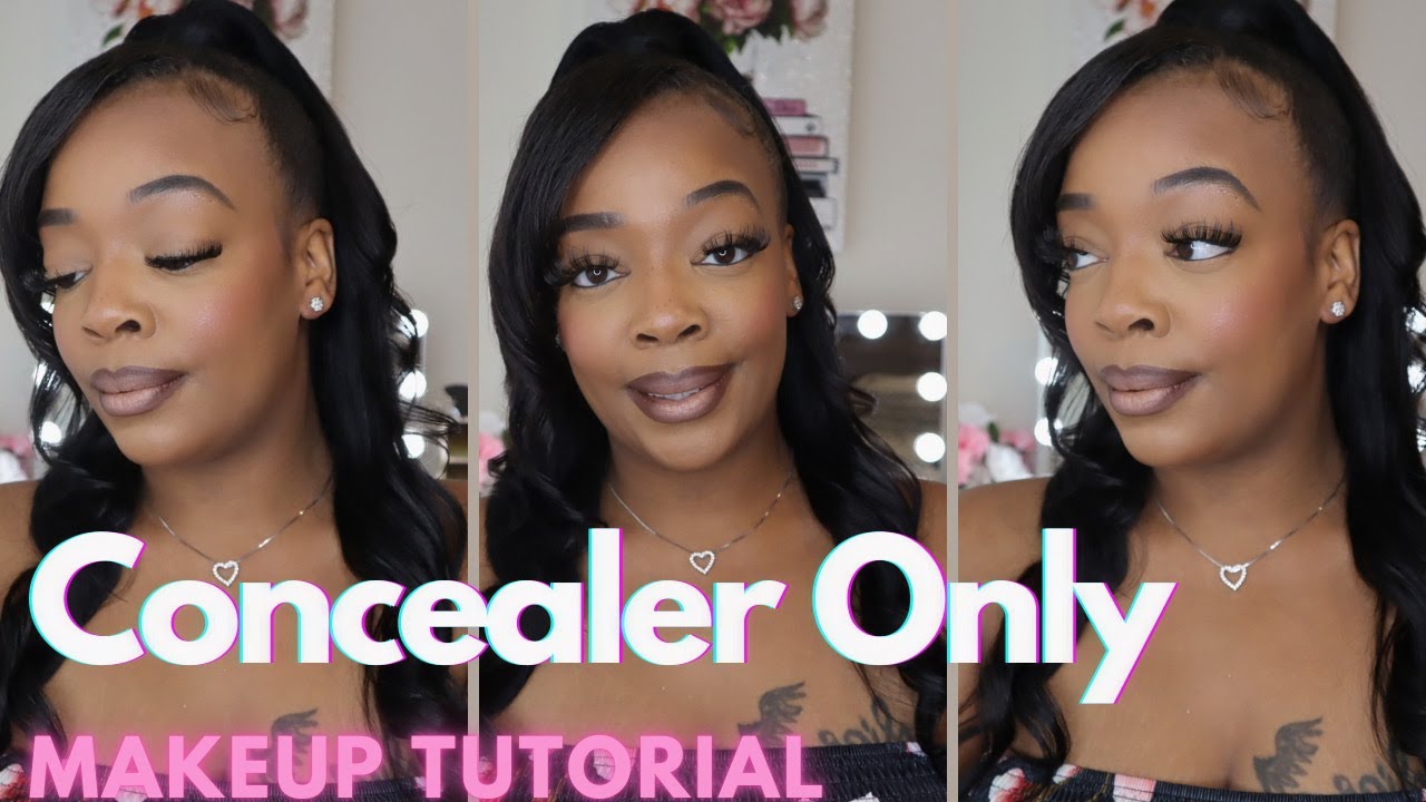 10 MINUTE MAKEUP TUTORIAL USING CONCEALER ONLY - YouTube