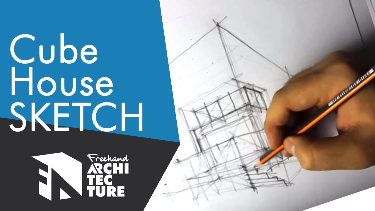 Linear Perspective - Easy To Draw House - Two Point Perspective Drawing ...