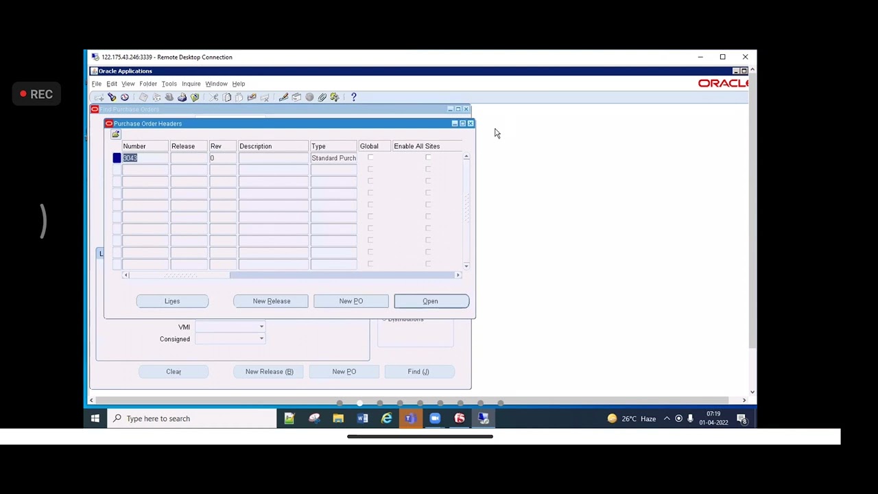 opening purchasing period in Oracle ERP R12 D01-04-2022 - YouTube