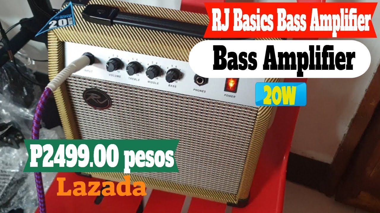 RJ Basics Bass Amplifier 20 Watts | Bought At Lazada - YouTube