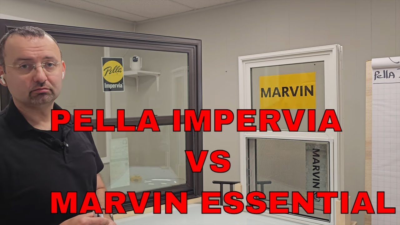 Pella Impervia Fiberglass Window vs Marvin Essential Fiberglass Window ...