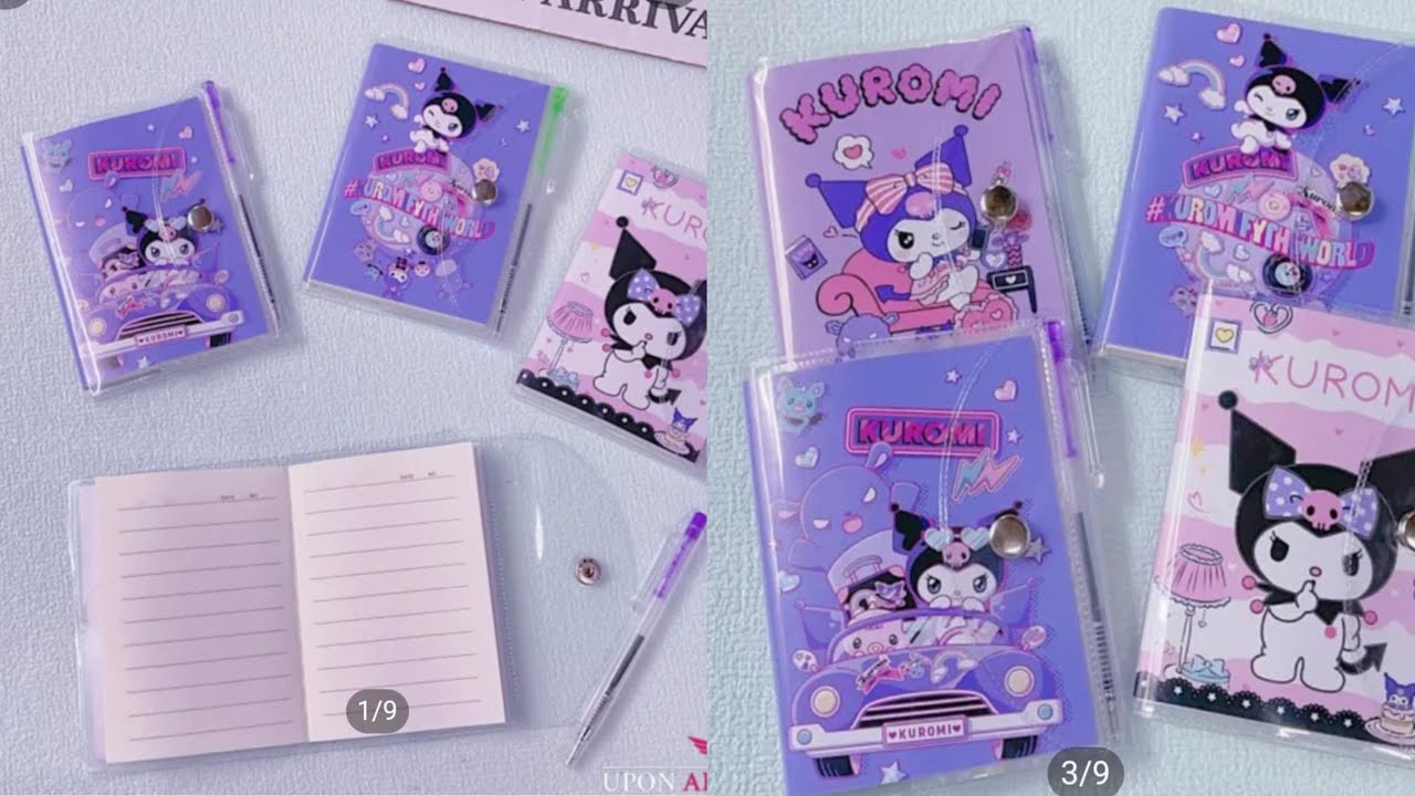 How to make mini Sanrio notebooks / how to make cute notebook with pen ...