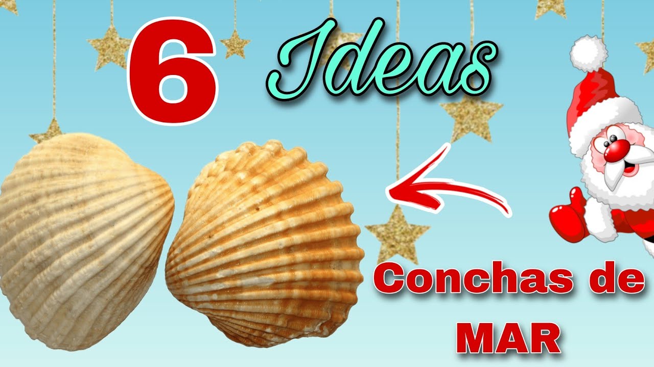 6 IDEAS NAVIDEÑAS CON CONCHAS DE MAR adornos navideños Navidad 2022 ...